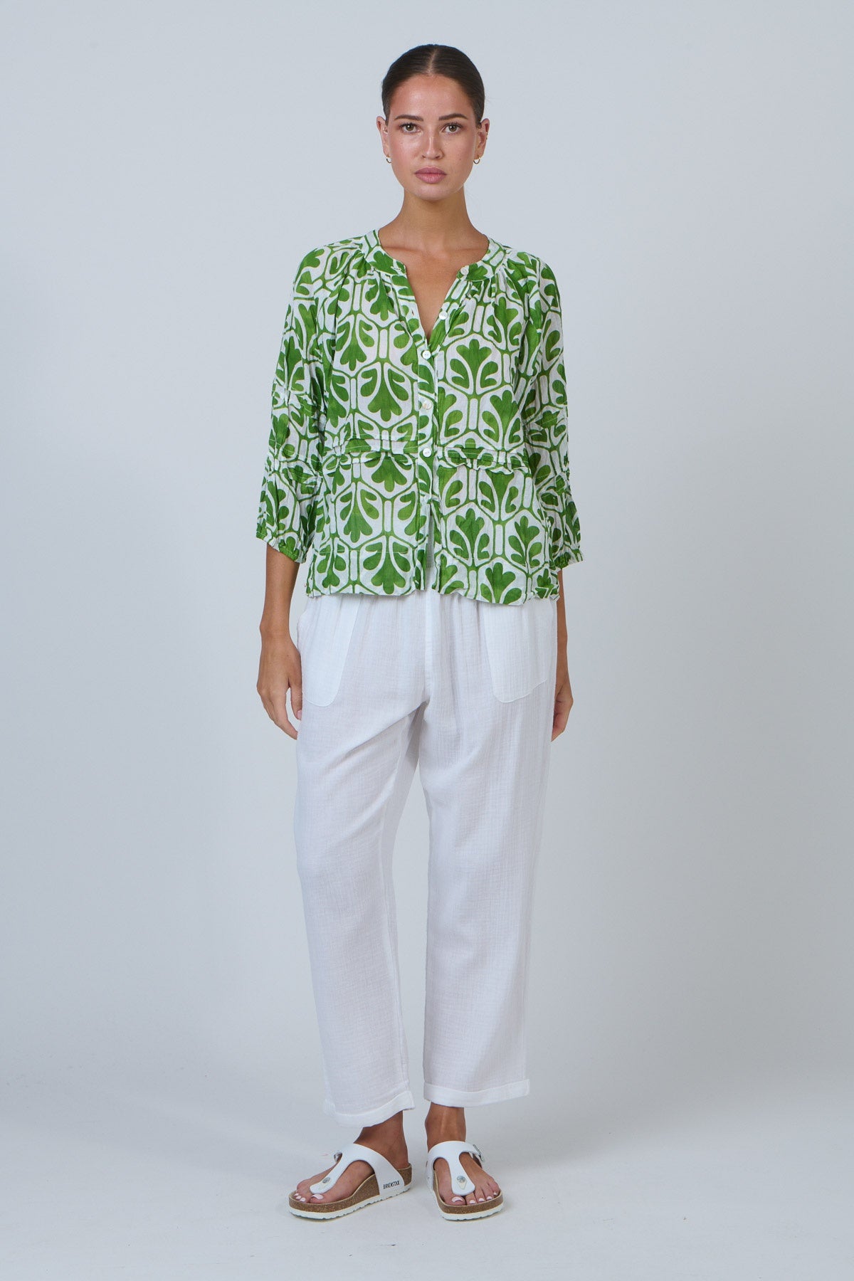 Namastai - 3/4 Sleeve Top P161 – Ashlea Road